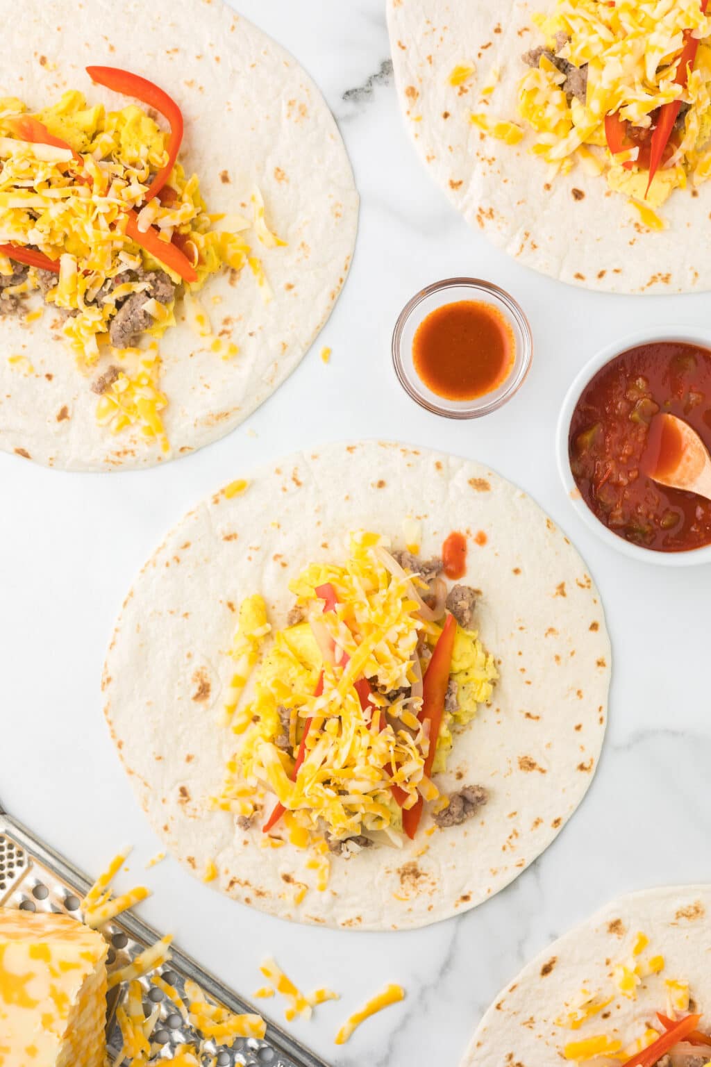 Sausage Breakfast Burritos - Cooking Up Memories