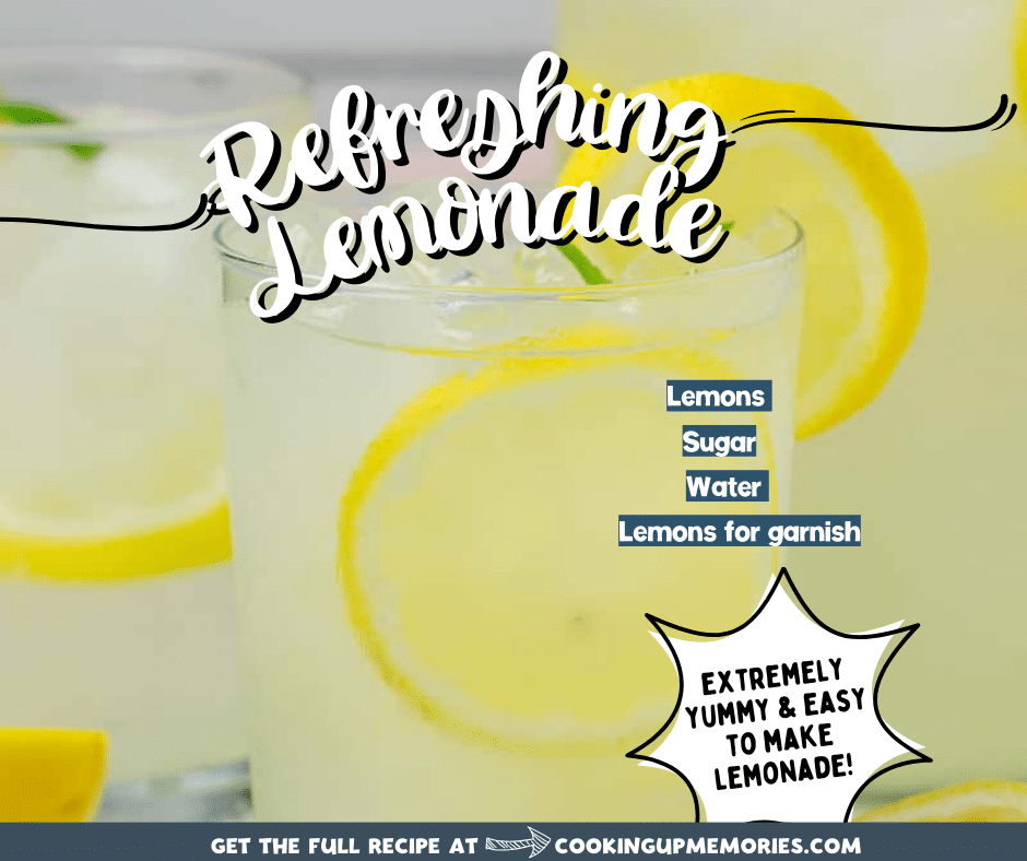 Fresh Squeezed Lemonade- Homemade - Cooking Up Memories