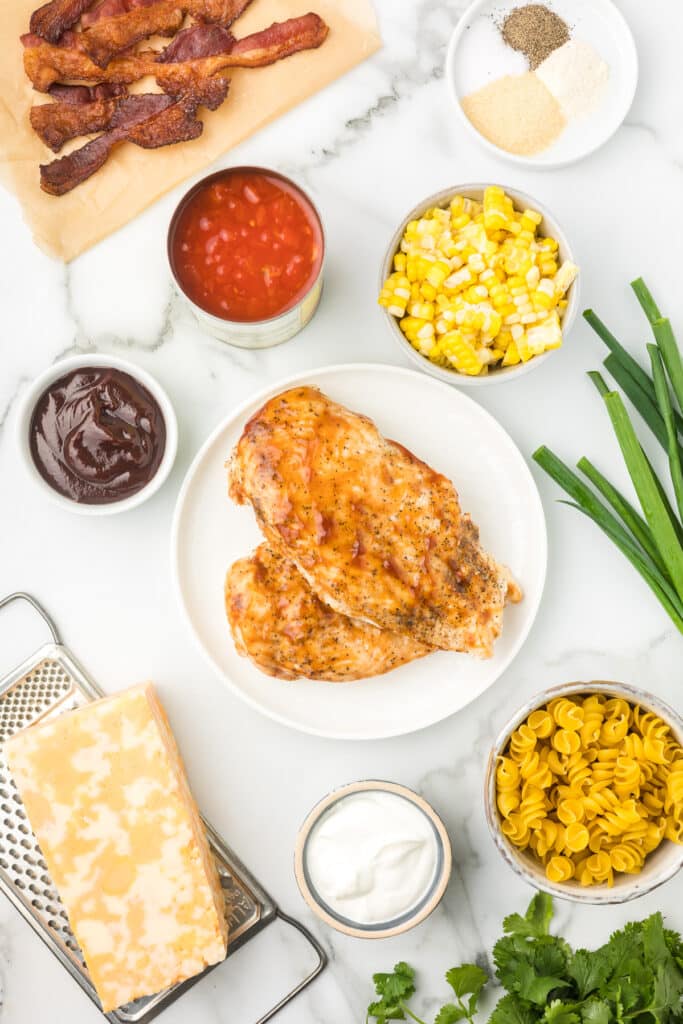 Leftover BBQ Chicken Casserole - Cooking Up Memories