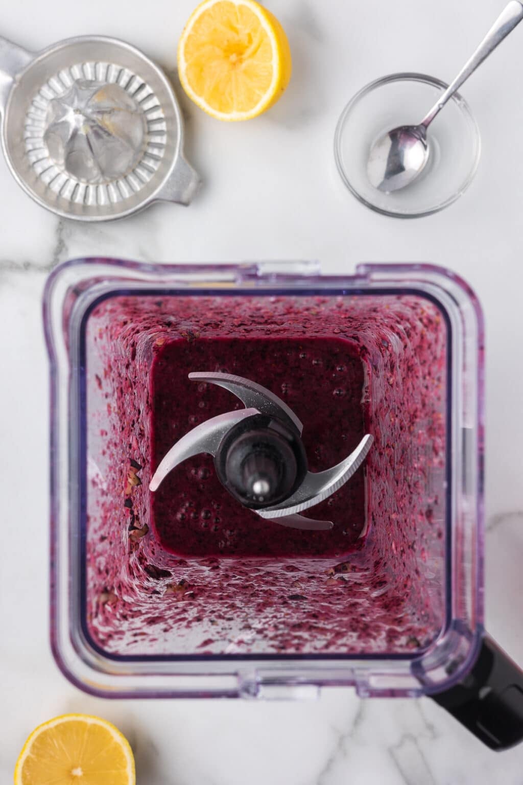 Fresh Blueberry Puree for Cocktails - Cooking Up Memories