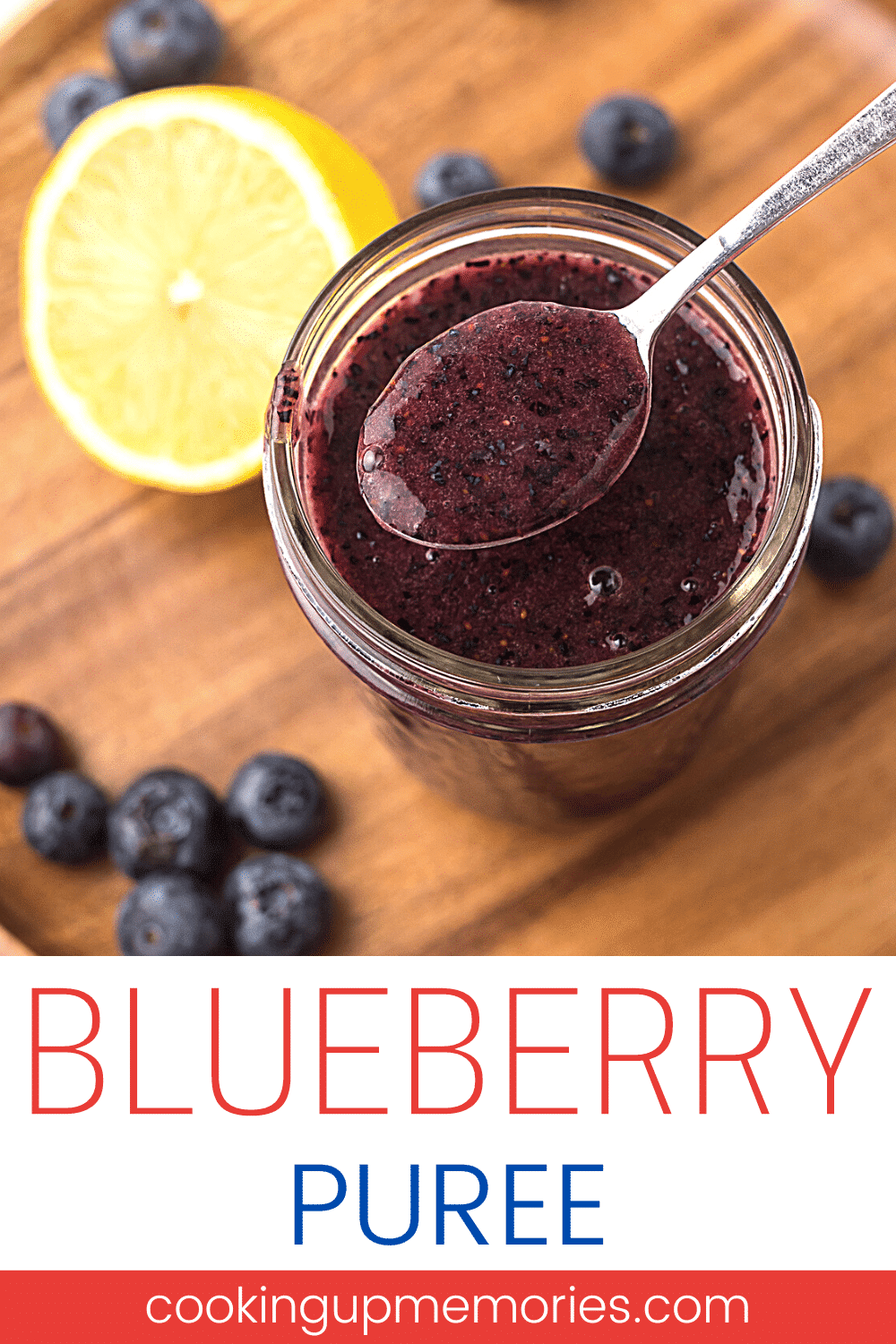 Fresh Blueberry Puree for Cocktails - Cooking Up Memories