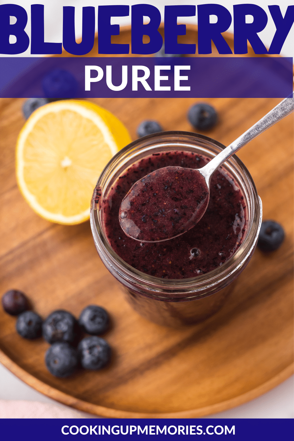 Fresh Blueberry Puree for Cocktails - Cooking Up Memories