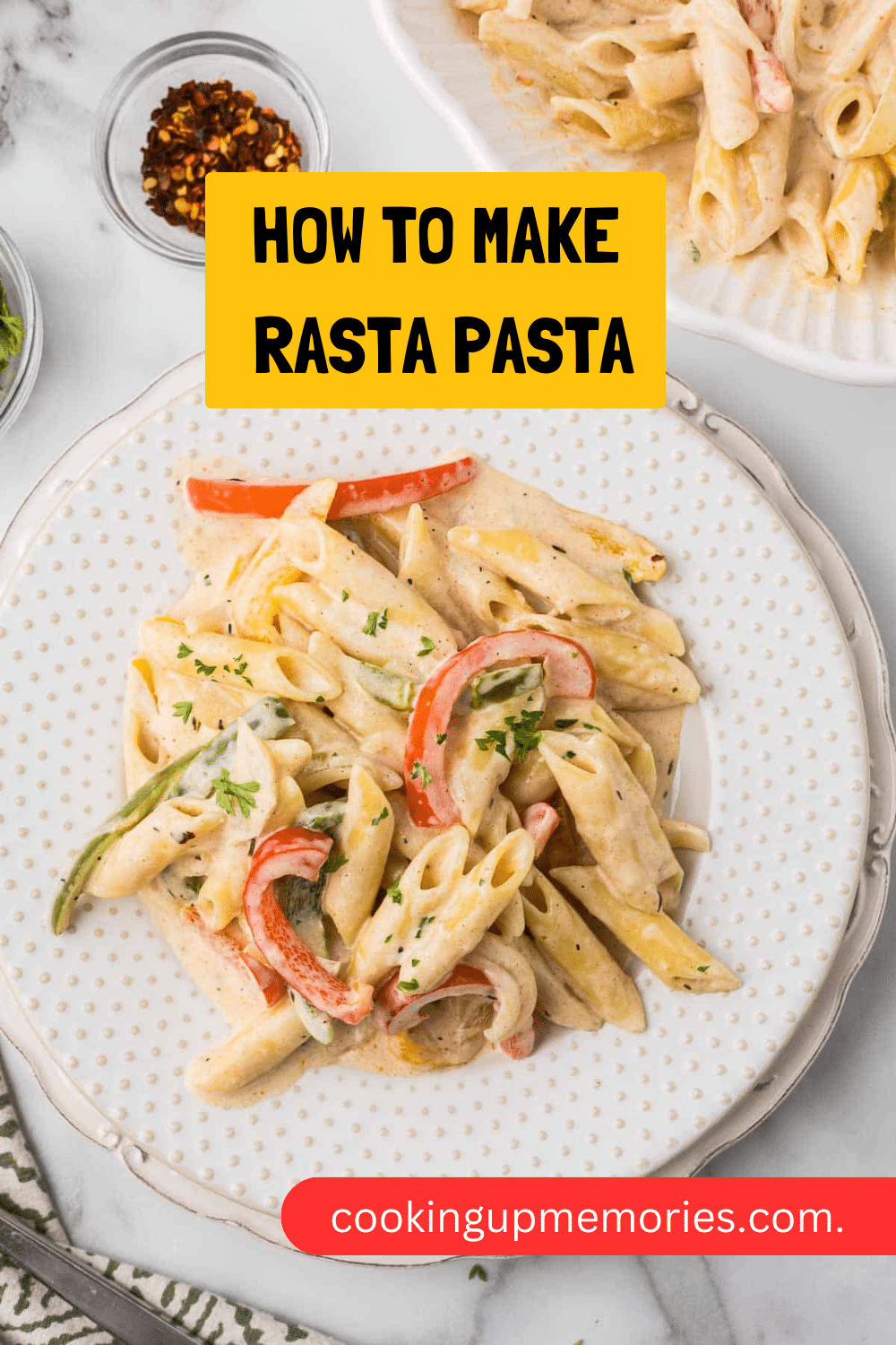 Easy Jamaican Vegetarian Rasta Pasta Recipe - Cooking Up Memories