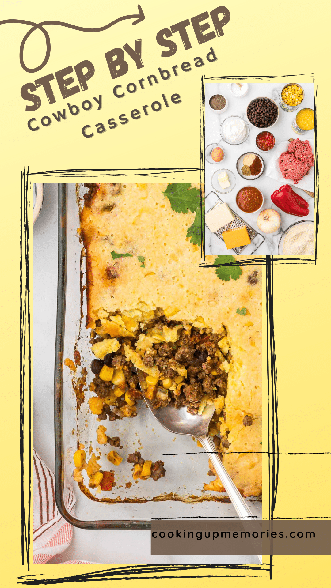 The Best Cornbread Cowboy Casserole - Cooking Up Memories