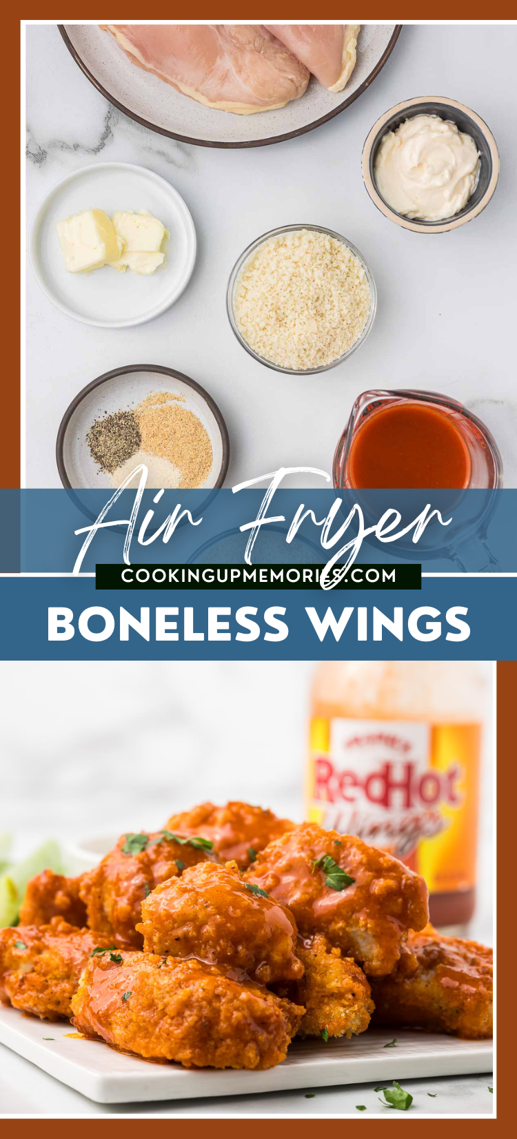 Air Fryer Boneless Chicken Wings - Cooking Up Memories
