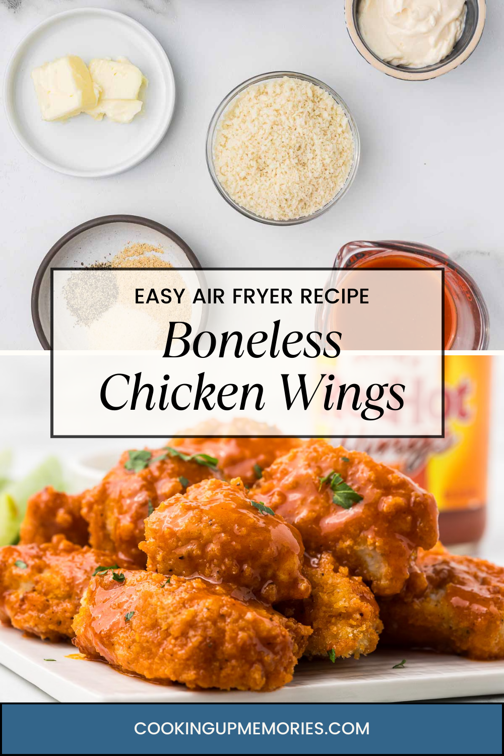 Air Fryer Boneless Chicken Wings - Cooking Up Memories