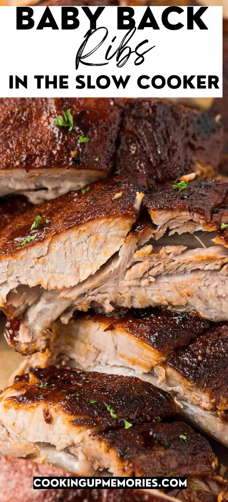 4-Ingredients Baby Back Ribs (Slow Cooker) - Cooking Up Memories