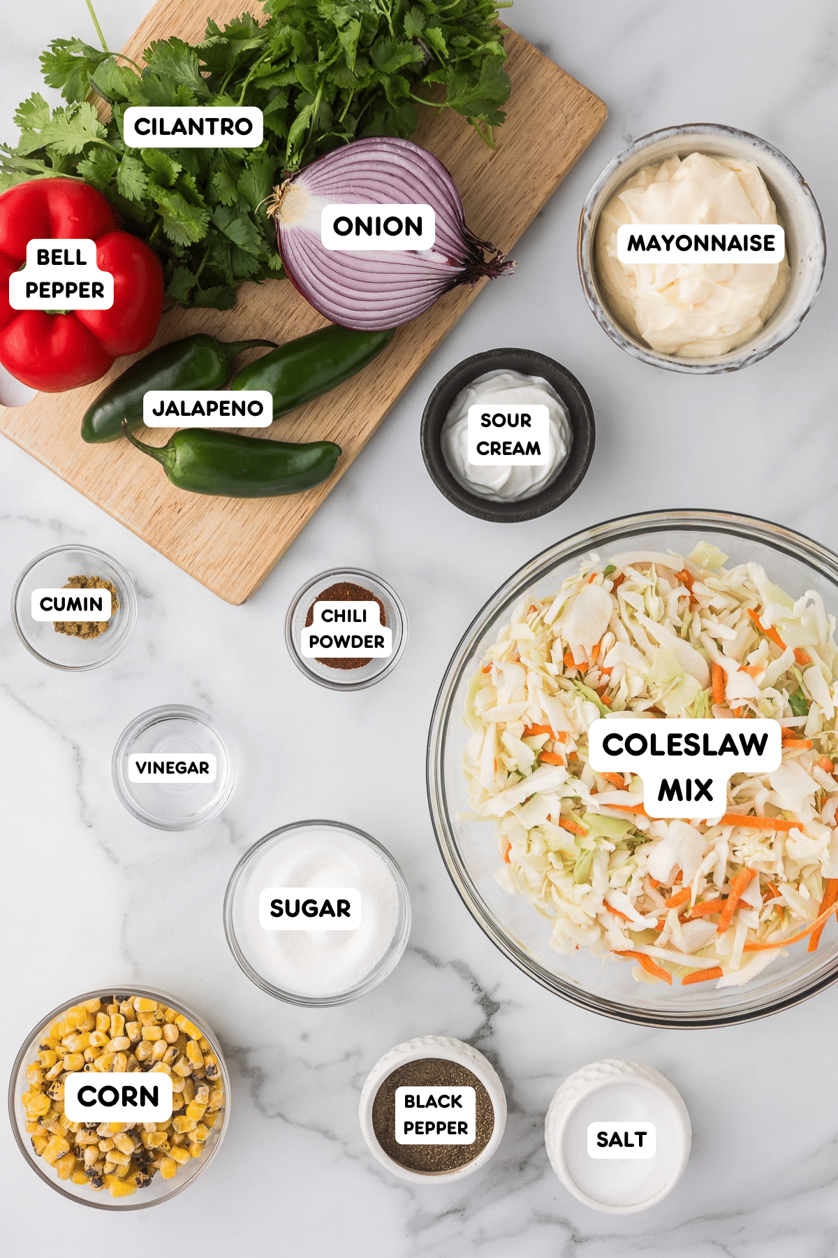 Quick and Easy Southwest Coleslaw Recipe - Cooking Up Memories