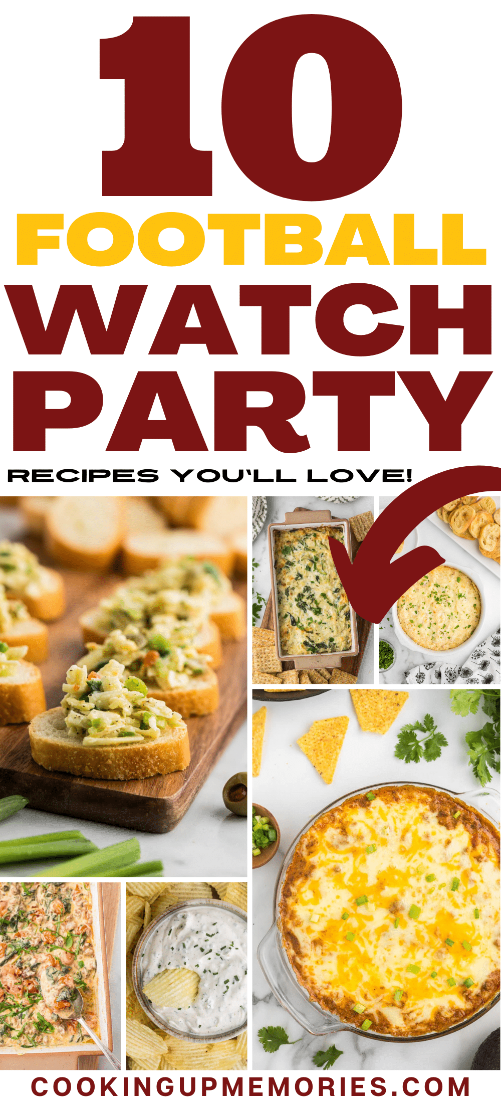 10 Easy Game Day Dips (Both Hot and Cold) - Cooking Up Memories