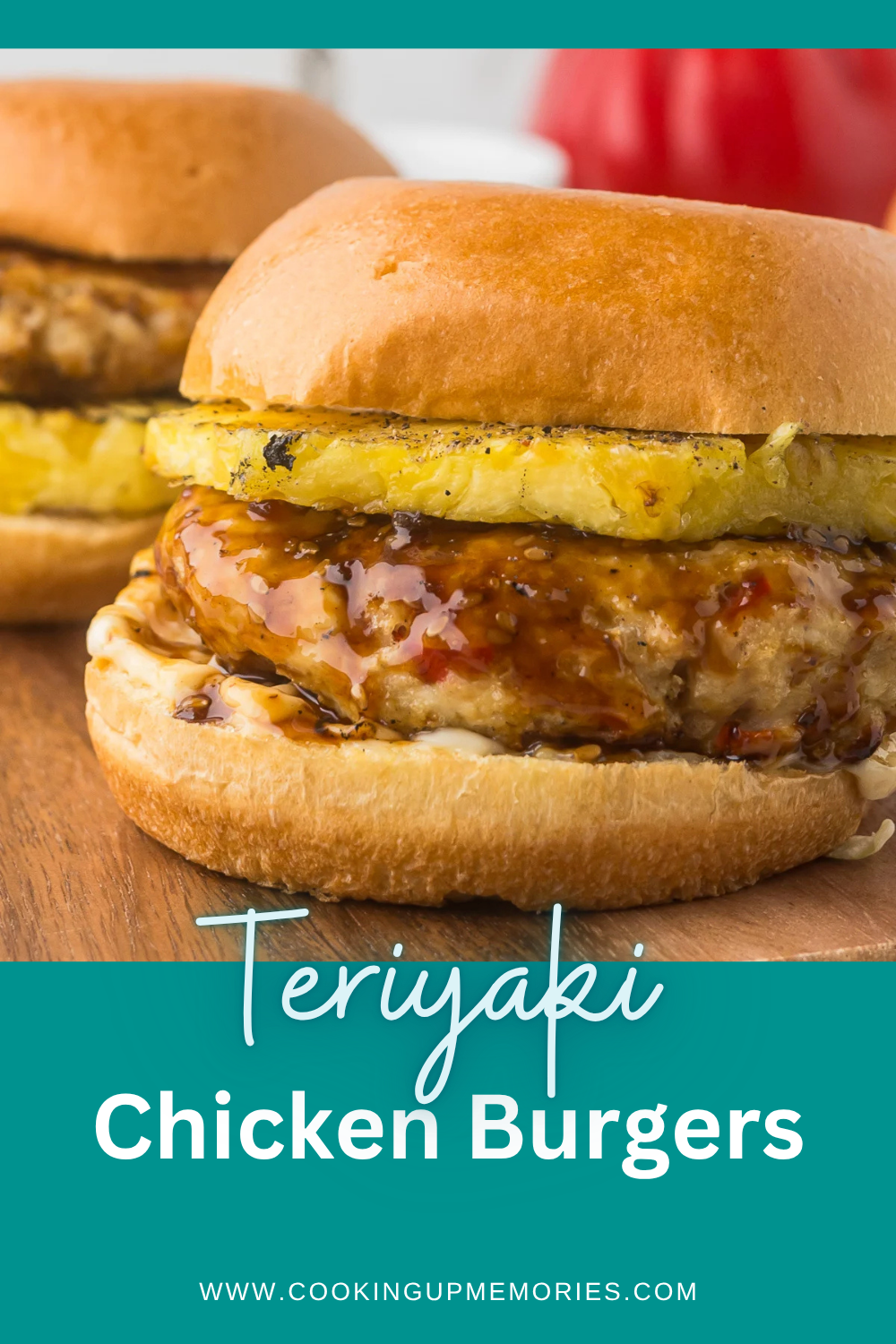 Teriyaki Chicken Burgers Recipe - Cooking Up Memories