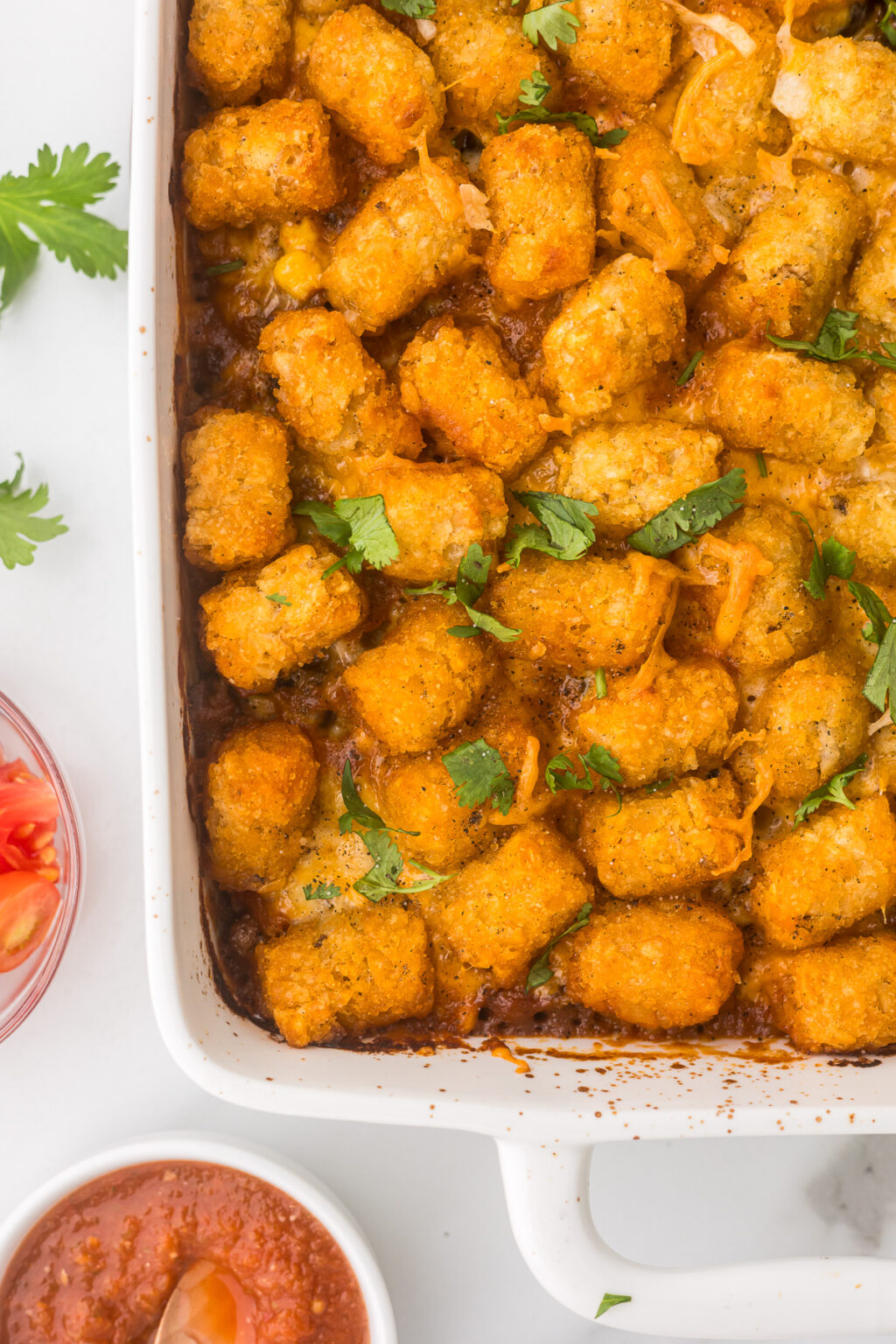 Taco Tater Tot Casserole (Easy Ground Beef Bake) - Cooking Up Memories
