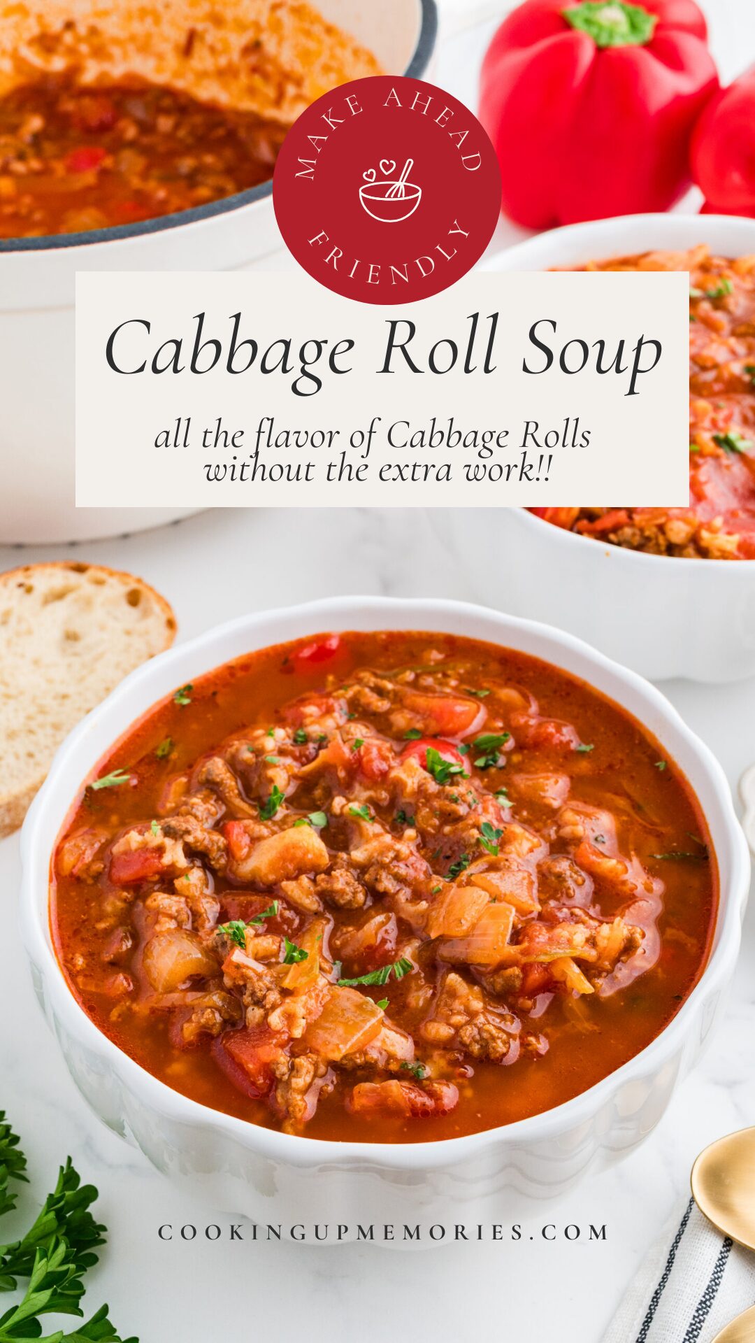 Easy Cabbage Roll Soup (Stovetop, Ground Beef) - Cooking Up Memories