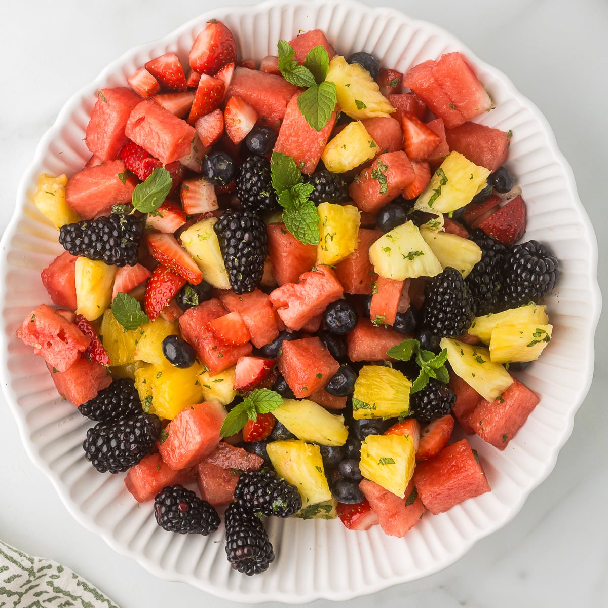 Honey Lime Berry Fruit Salad Recipe - Cooking Up Memories